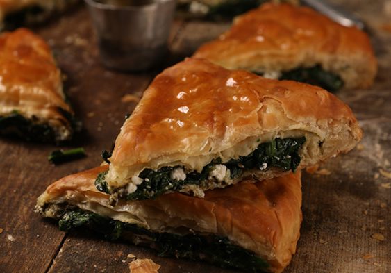 Round Traditional Greek Cheese and Spinach Pie - Portokalidis Family